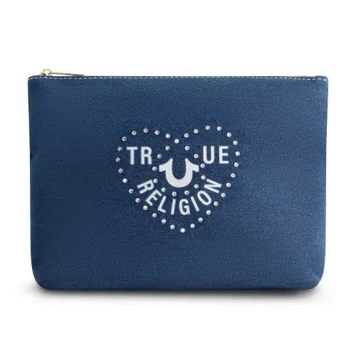 True Religion Zip Pouch With Logo