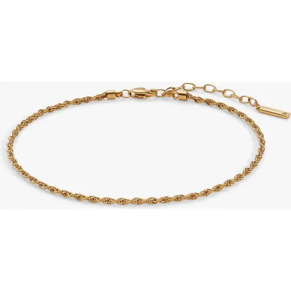 ALEX AND ANI Mini Rope Chain Anklet - Gold