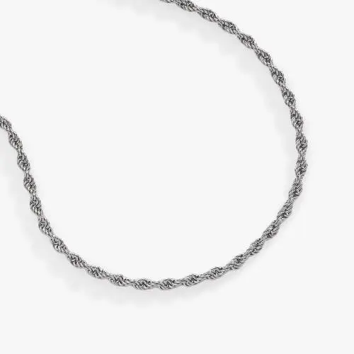 ALEX AND ANI Mini Rope Chain Anklet - Silver