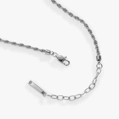 ALEX AND ANI Mini Rope Chain Anklet - Silver