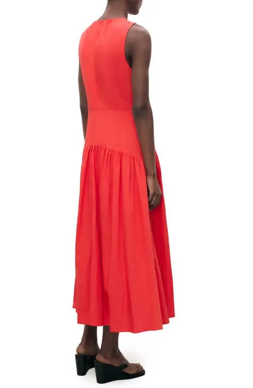 Mango Sleeveless A-line Midi Dress