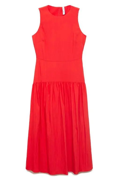 Mango Sleeveless A-line Midi Dress
