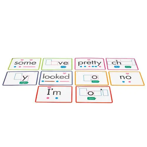 JUNIOR LEARNING X Rainbow Phonics Heart Word Flash Cards