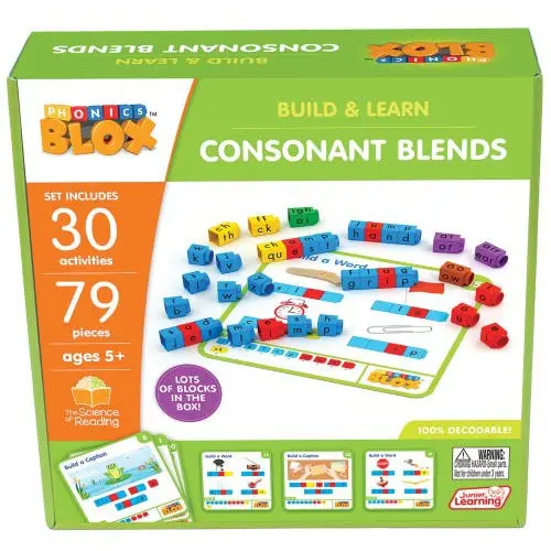JUNIOR LEARNING Rainbow Phonics Blox Consonant Blends 5 - Multicolored