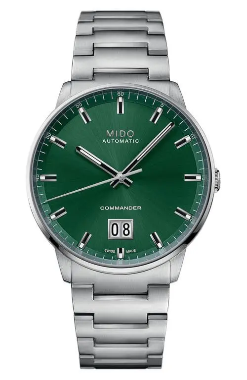 MIDO Commander Big Date Automatic Bracelet Watch - Green