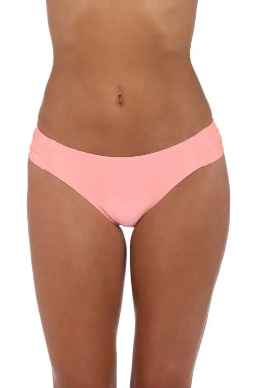 SUNSHINE 79 Solid Shirred Bikini Bottom - Blossom
