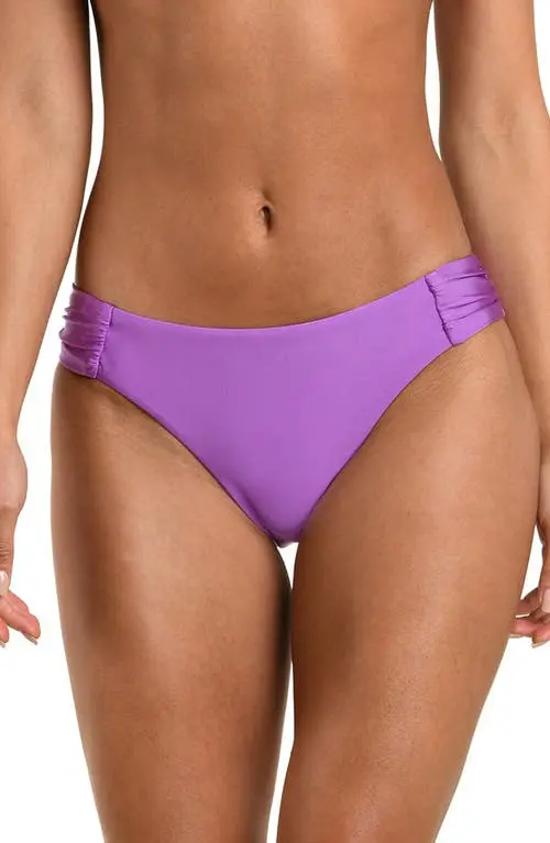 SUNSHINE 79 Solid Shirred Bikini Bottom - Lilac
