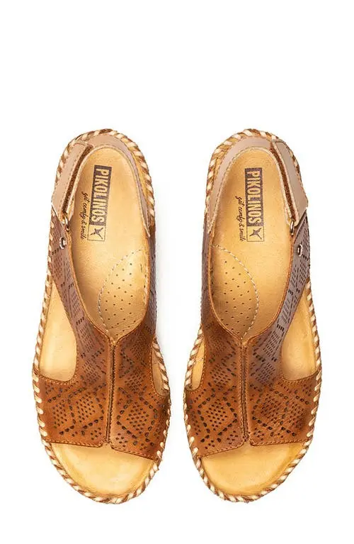 Pikolinos Aguadulce Slingback Wedge Sandal - Brandy