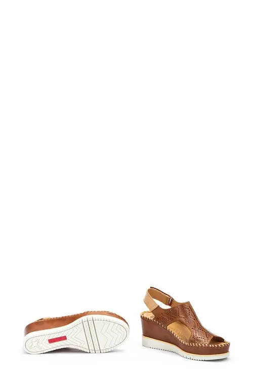 Pikolinos Aguadulce Slingback Wedge Sandal - Brandy