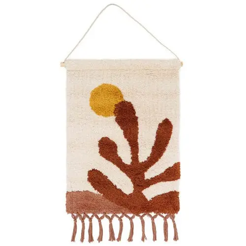 NATTIOT Botanica Wall Hanging - White & Bown