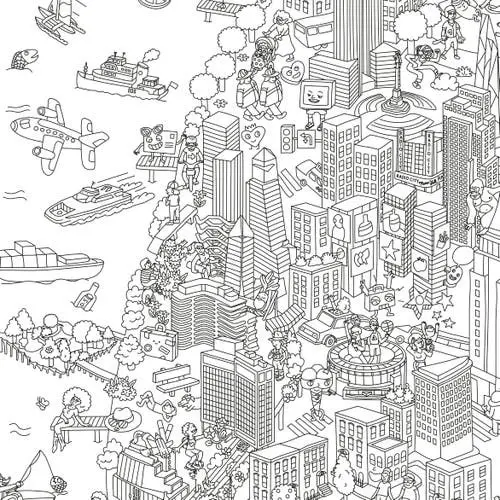 OMY Giant Coloring Poster Ny
