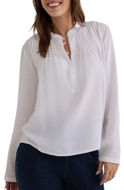 Bella Dahl Pintuck Popover Chiffon Top
