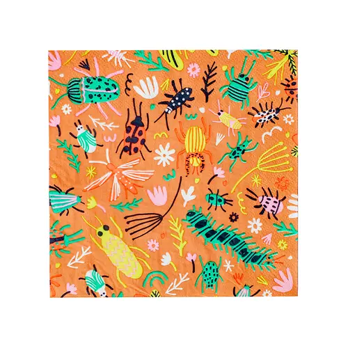 DAYDREAM SOCIETY Backyard Bugs Print Large Napkins - Assorted Pre-pack