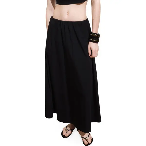 Mango Flared Cotton Midi Skirt