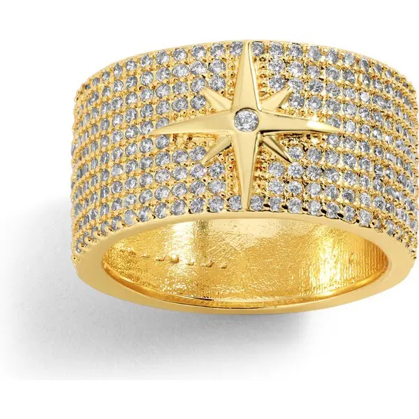 MAZIN JEWELS North Star Barrel Ring - Gold