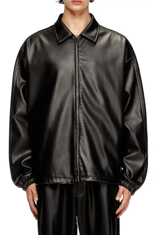 DIESEL® Oversized Faux Leather Jacket