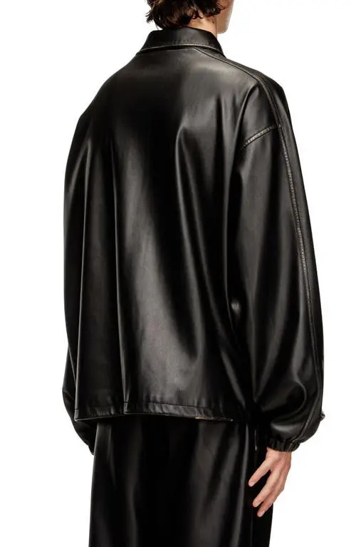 DIESEL® Oversized Faux Leather Jacket
