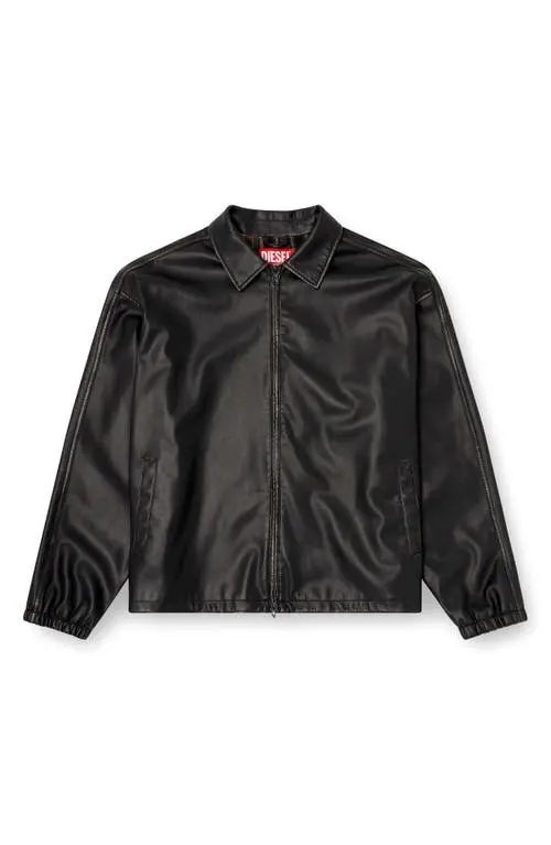 DIESEL® Oversized Faux Leather Jacket