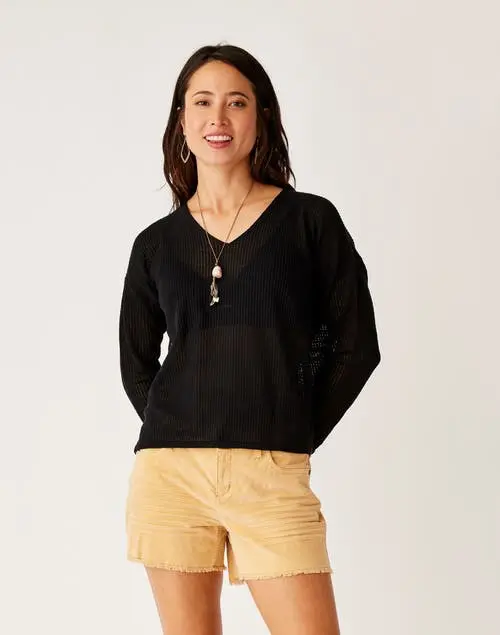 Carve Designs Lightweight Mesh Pullover - Black