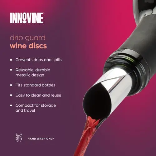 INNOVINE Drip Guard Wine Discs Set Of 6
