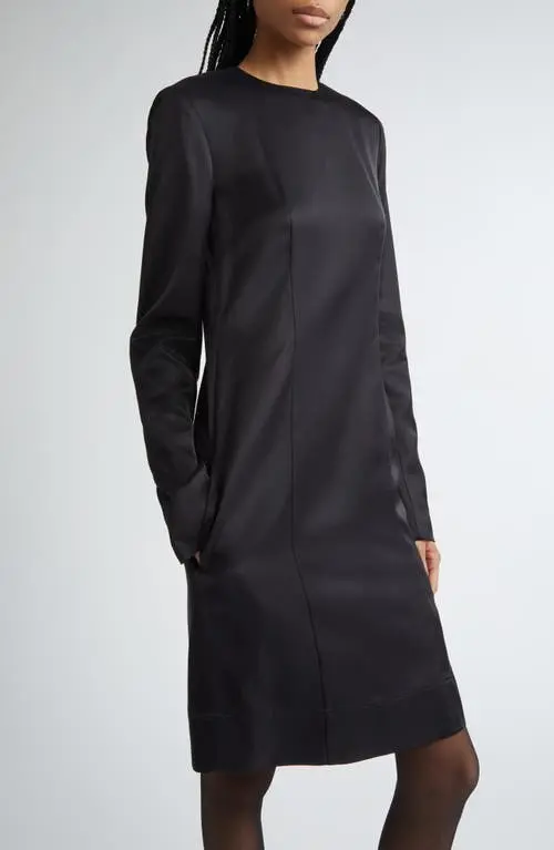 long sleeve shift dress formal Elizabeth K GL2279 Prom Dress - Navy