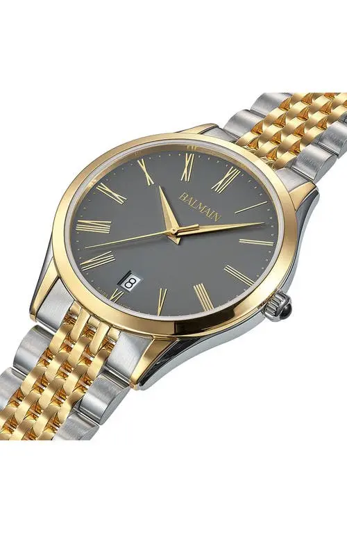 BALMAIN WATCHES Classic R Bracelet Watch - Two Tone/grey