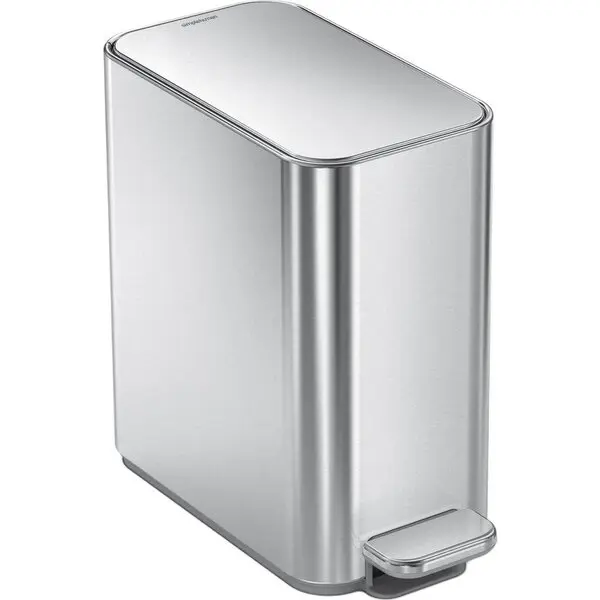 SIMPLEHUMAN 5l Slim Step Can - Brushed