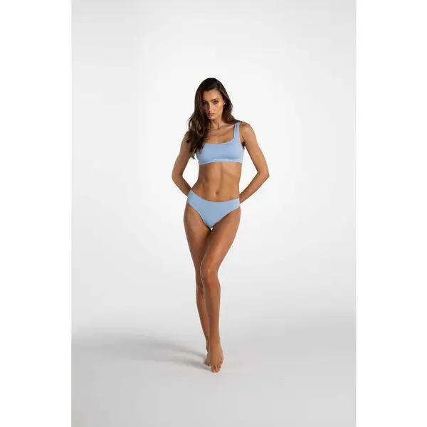 LDMA Low Hide Ribbed Thong - Arctic Blue