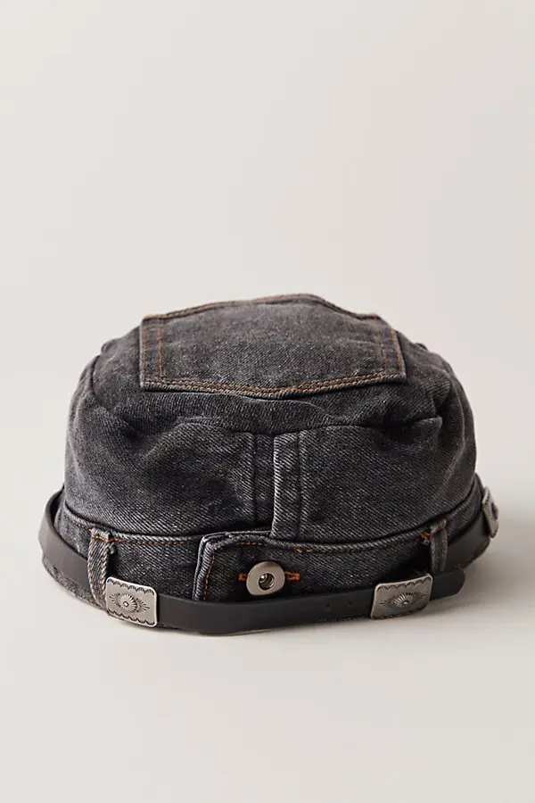 Free People Washed Cadet Cap - Black
