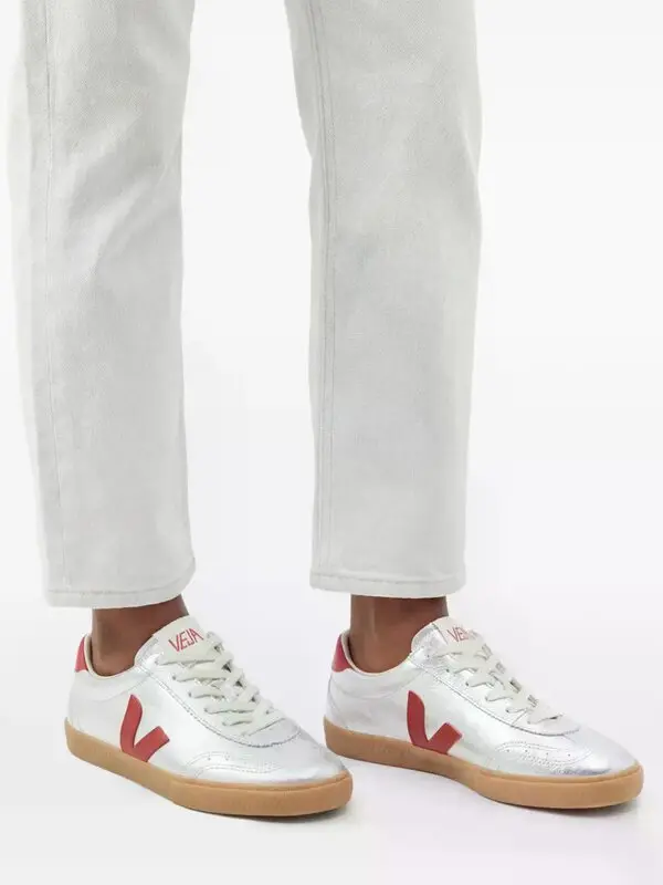VEJA Volley Leather Sneakers - Silver