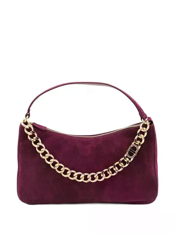 TWINSET Chain-embellished Suede Shoulder Bag - Red
