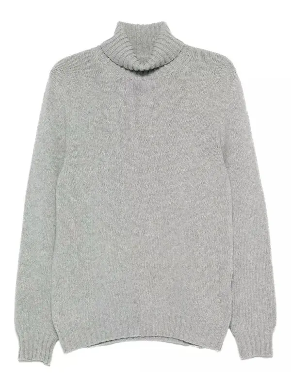 Fedeli Turtleneck Long Sleeve Sweater - Grey