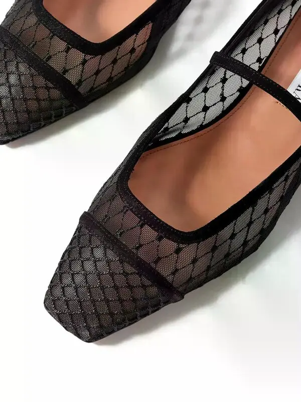 AQUAZZURA Juliette Ballet Flats - Black
