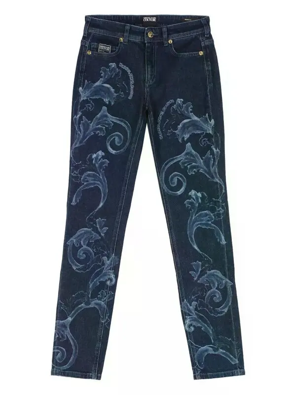 Versace Baroque-motif Jeans