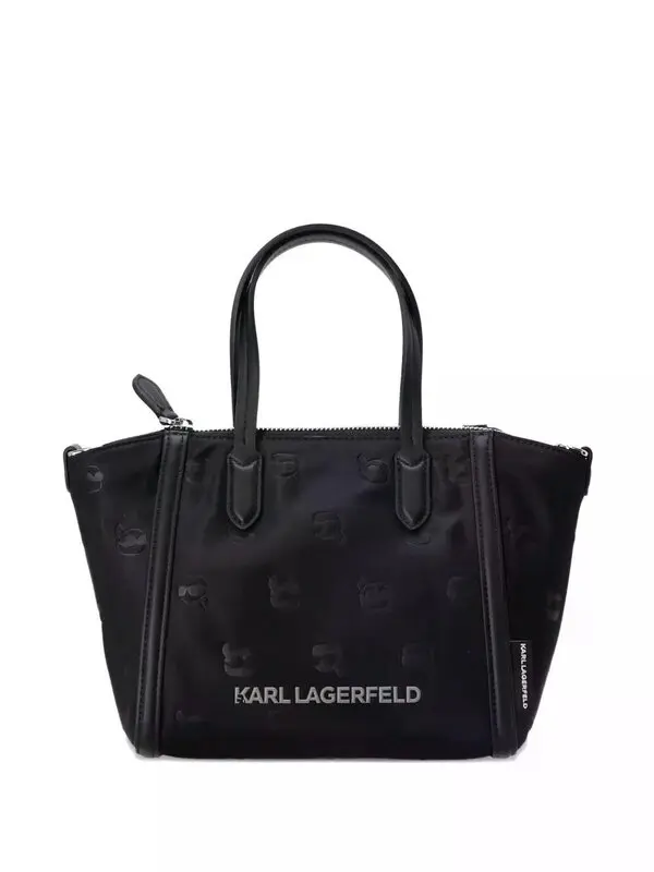 Karl Lagerfeld Embossed-logo Tote - Black