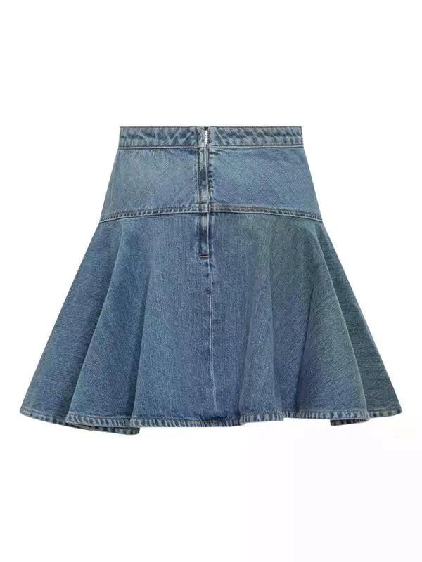 Givenchy Denim Flared A-line Skirt