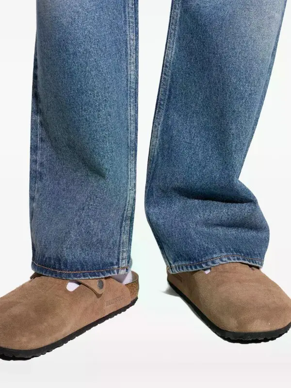 BIRKENSTOCK Boston Buckle Suede Mules - Brown