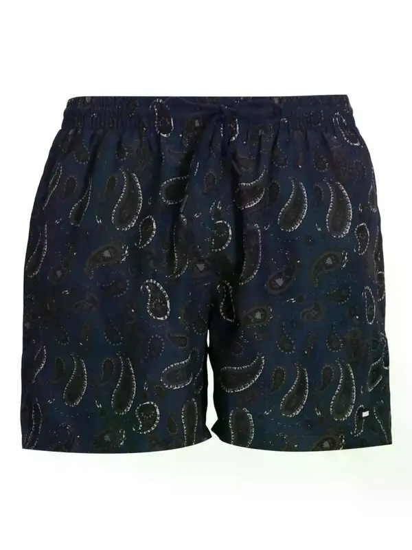 BOSS Paisley Print Drawstring Swim Shorts