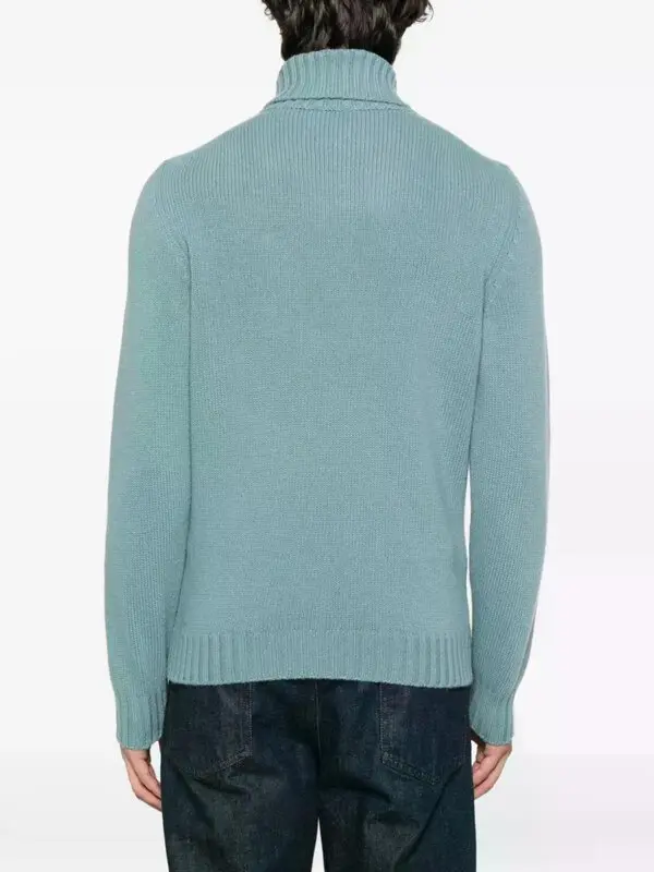 Fedeli Turtleneck Sweater - Blue
