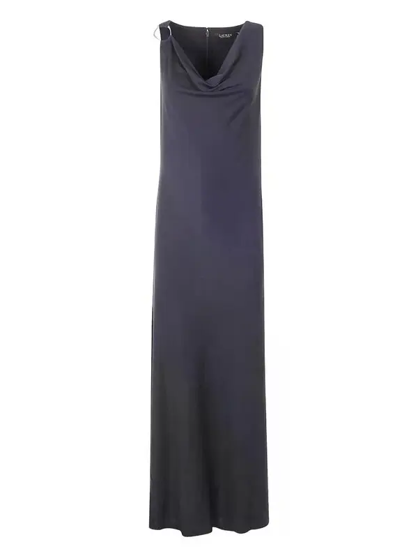 Ralph Lauren Cowl-neck Maxi Dress With Ring Detail - Black