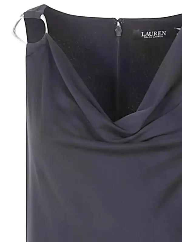 Ralph Lauren Cowl-neck Maxi Dress With Ring Detail - Black