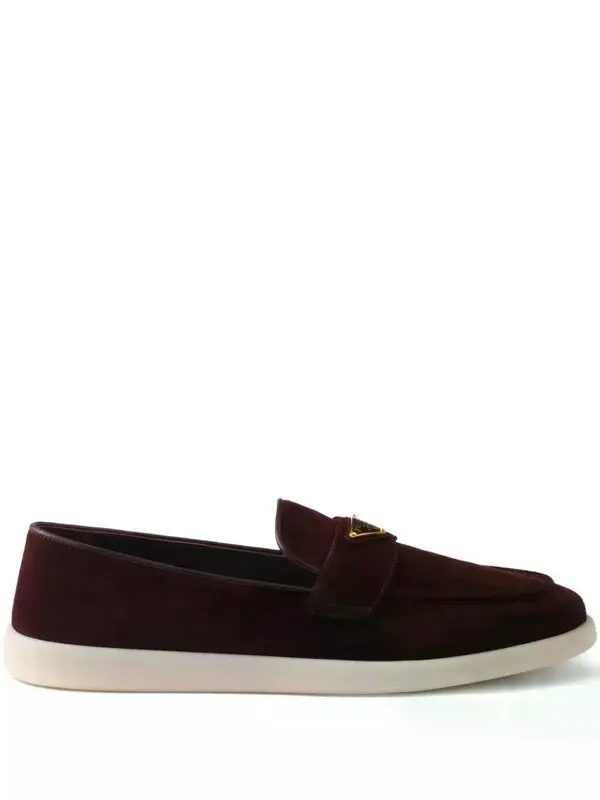 Prada Suede Loafers - Red