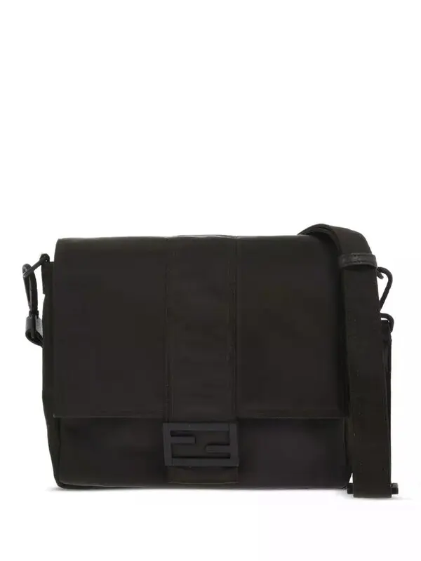 Fendi Panelled Messenger Bag - Black
