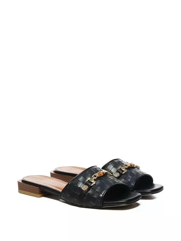 V°73 Esther Woven Leather Flat Sandals