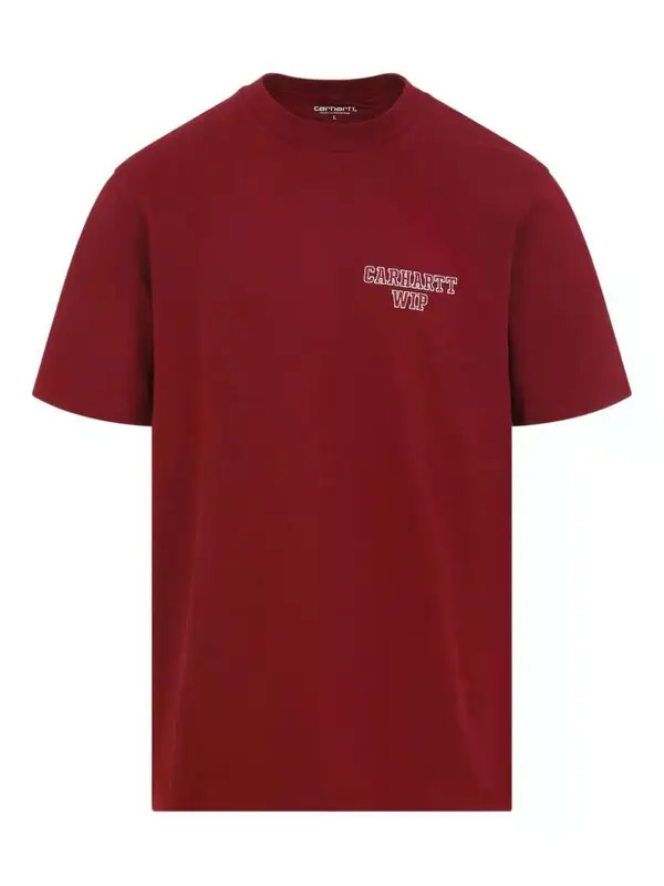 Carhartt Work In Progress S/s Alumni Logo-embroidered Cotton T-shirt - Red