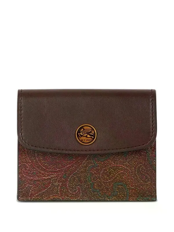 Etro Paisley Flap Cardholder - Brown