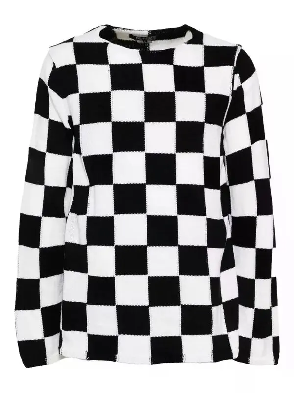Comme Des Garçons Damier Sweatshirt - Black