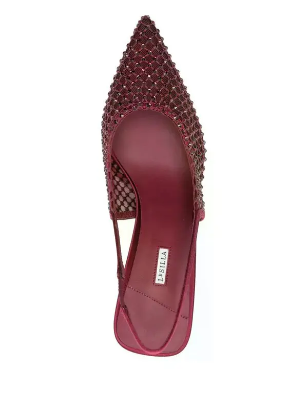 LE SILLA 90mm Gilda Crystal-embellished Slingback Heeled Pumps