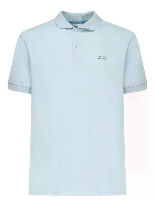 SUN 68 Embroidered-logo Polo Shirt - Blue