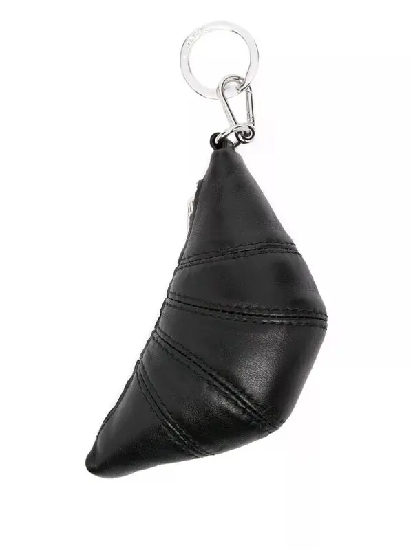 LEMAIRE Mini Croissant Keyring - Black